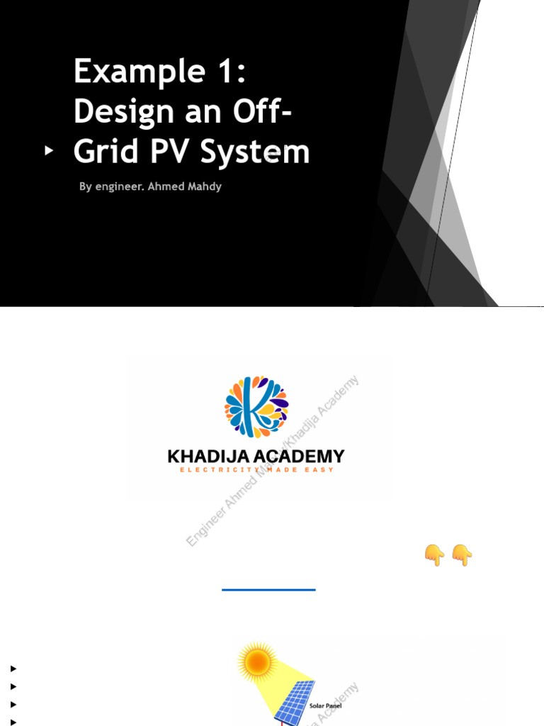 Chapter 4- Off Grid PV System | PDF