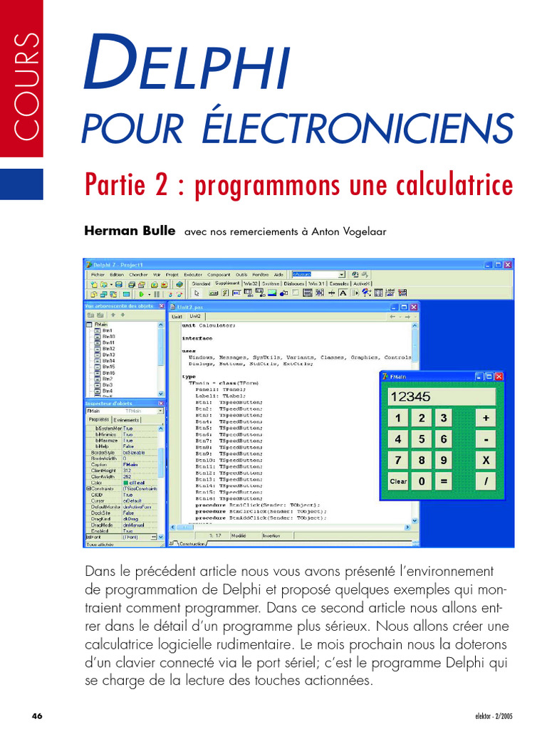 Elek - DELPHI Pour Électroniciens 02-10 | PDF