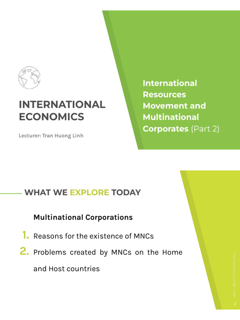 International Economics - International Resources Movement and MNCs (P2 ...
