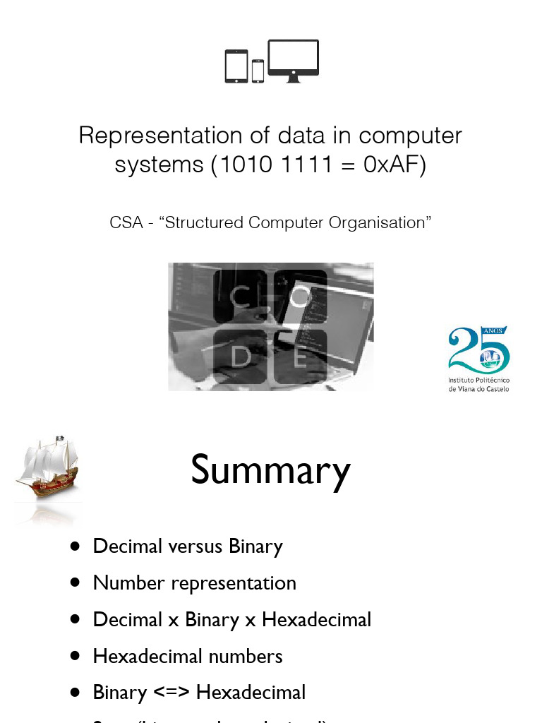 3. Representation of Data in Computer Systems - Moodle | PDF