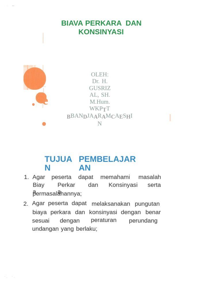 Biaya Perkara Dan Konsinasi Az | PDF