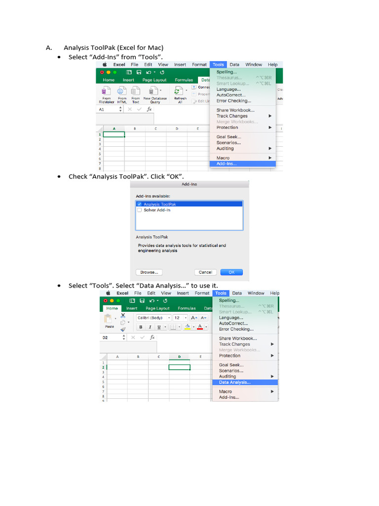 Analysis Toolpak Excel For Mac Pdf