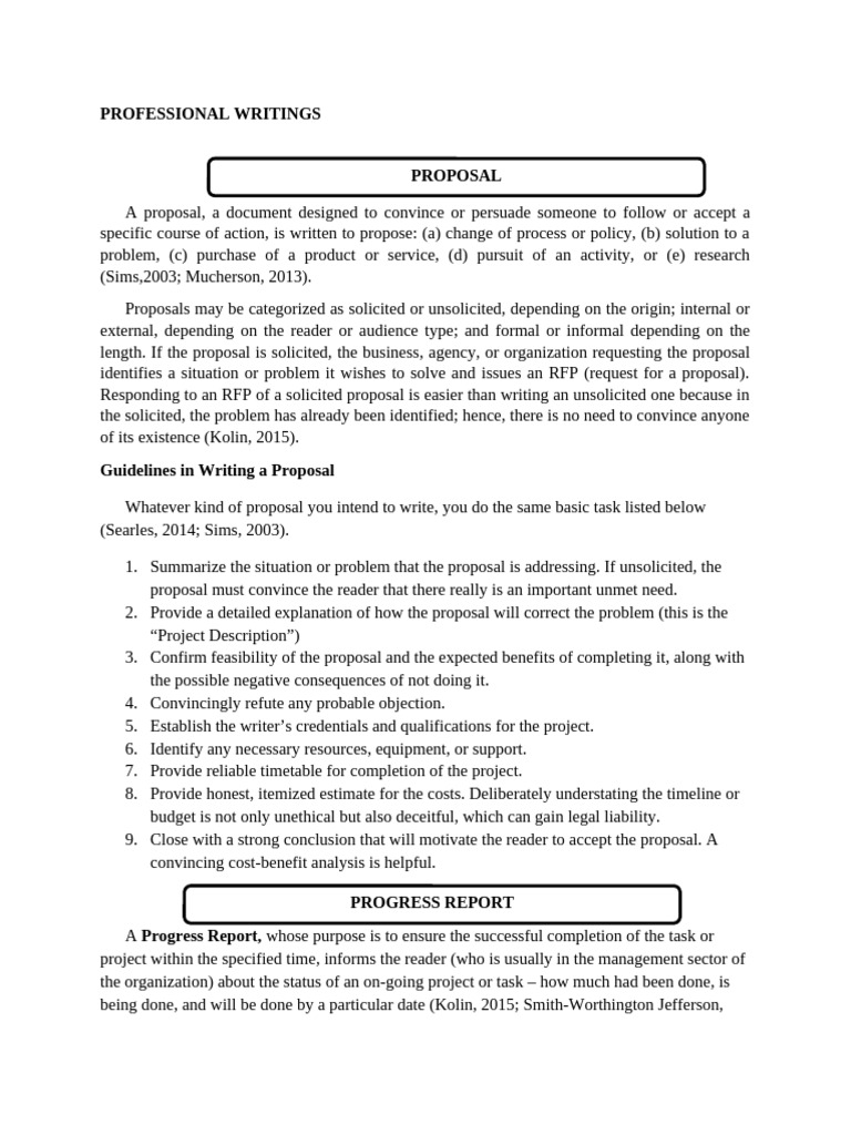 Professional Writings | PDF