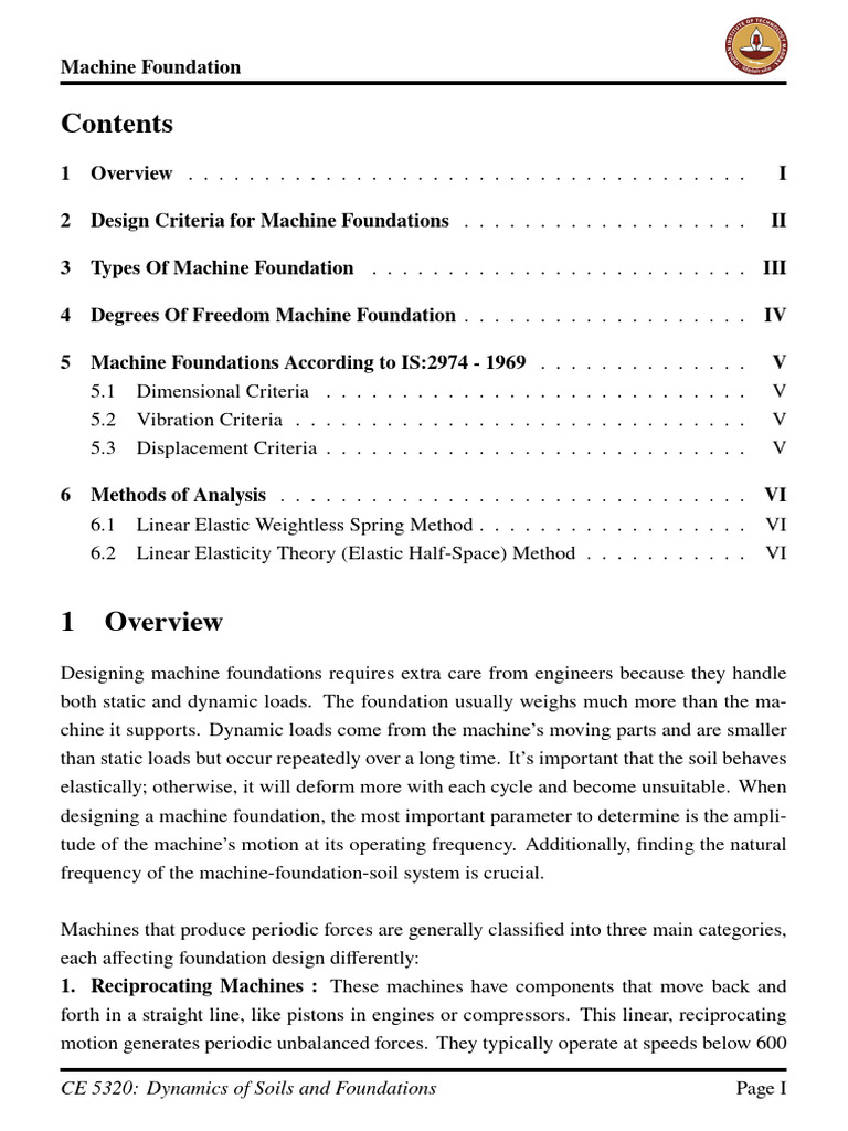 Machine Foundation 1 | PDF