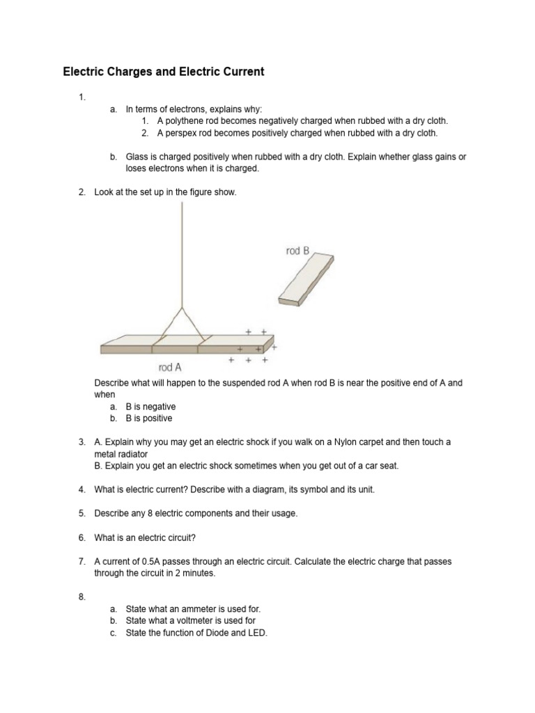GCSE-Electric Charge and Current | PDF