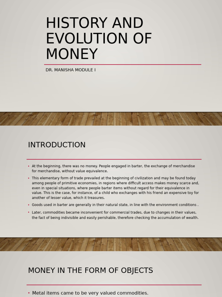 History and Evolution of Money | PDF