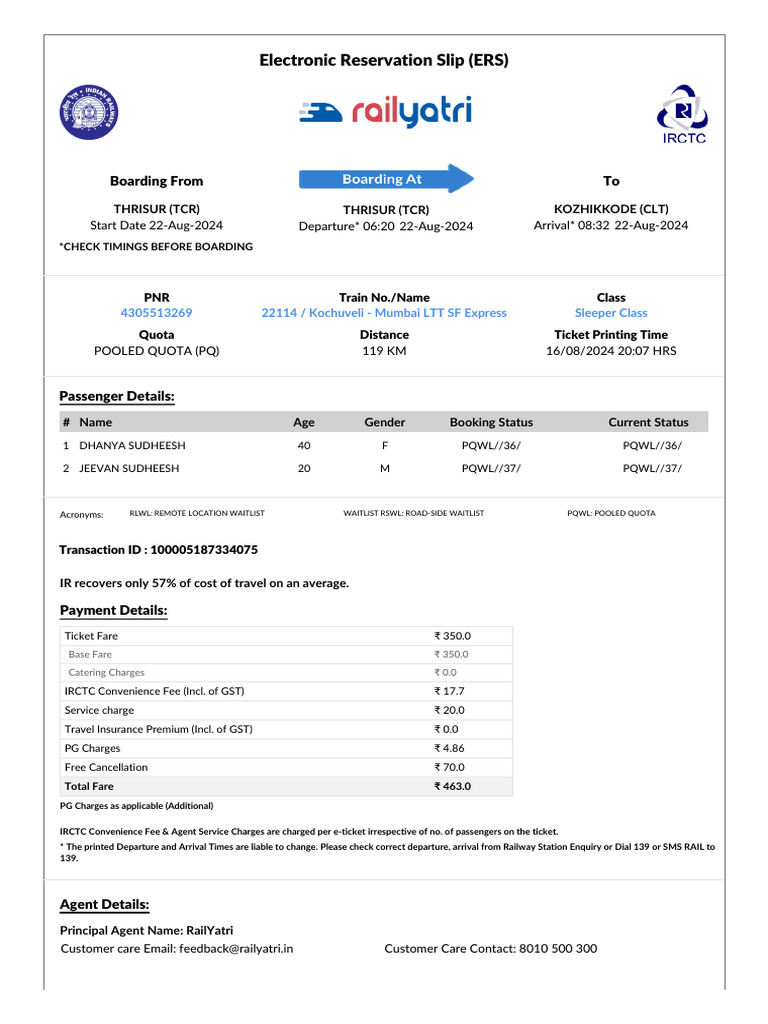 Eticket - 4305513269 | PDF