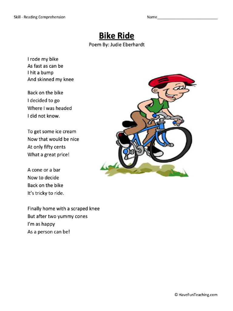 Bike Ride Poem - Removed | PDF