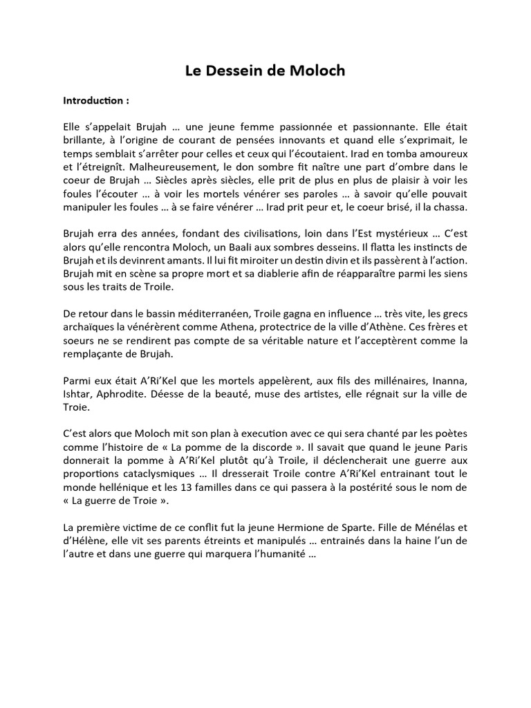Le - Dessein de - Moloch | PDF