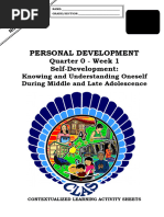 Personal Development Module 1 Q1 | PDF | Self Concept | Self Esteem