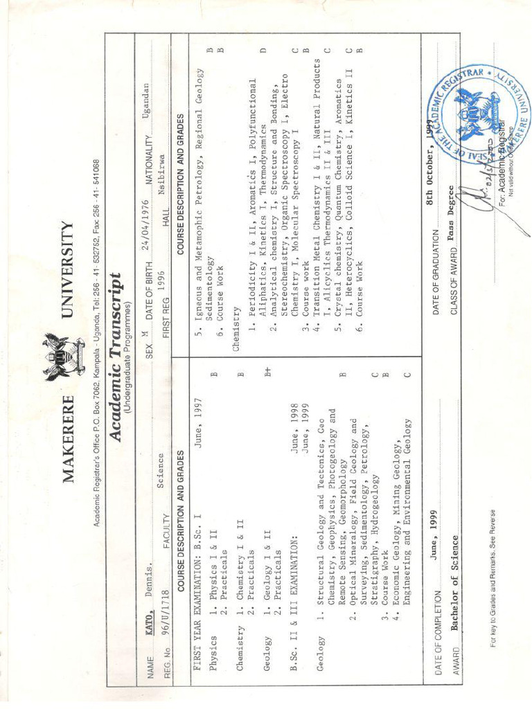 Kato Dennis Transcript | PDF