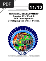 Q1 SHS Personal Development Module 2 | PDF | Mind | Learning