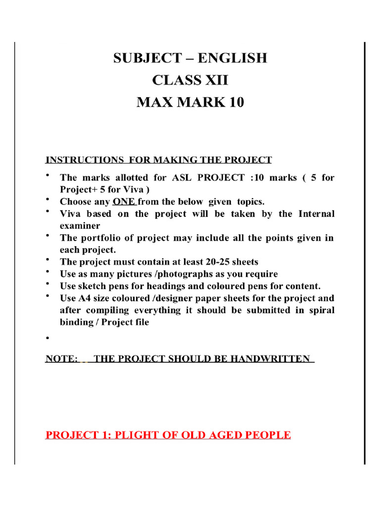 English Project 12 | PDF