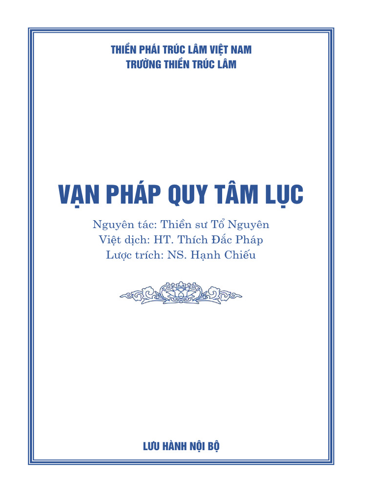 Van Phap Quy Tam Luc Luoc Giang | PDF