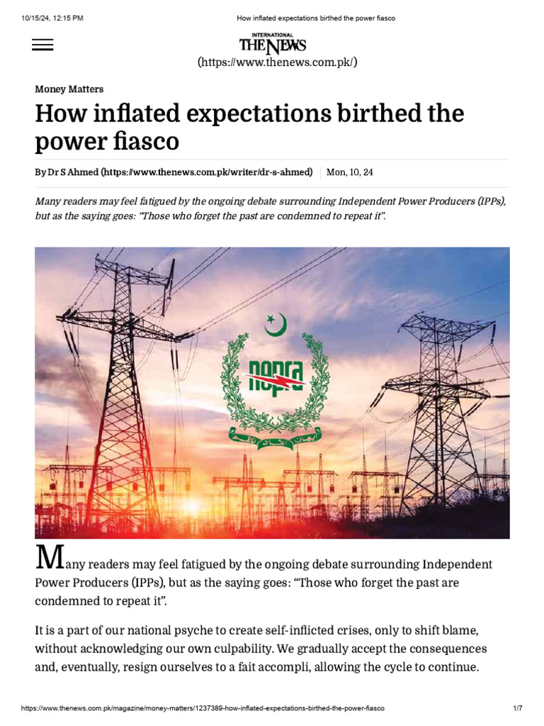 How Inflated Expectations Birthed The Power Fiasco | PDF
