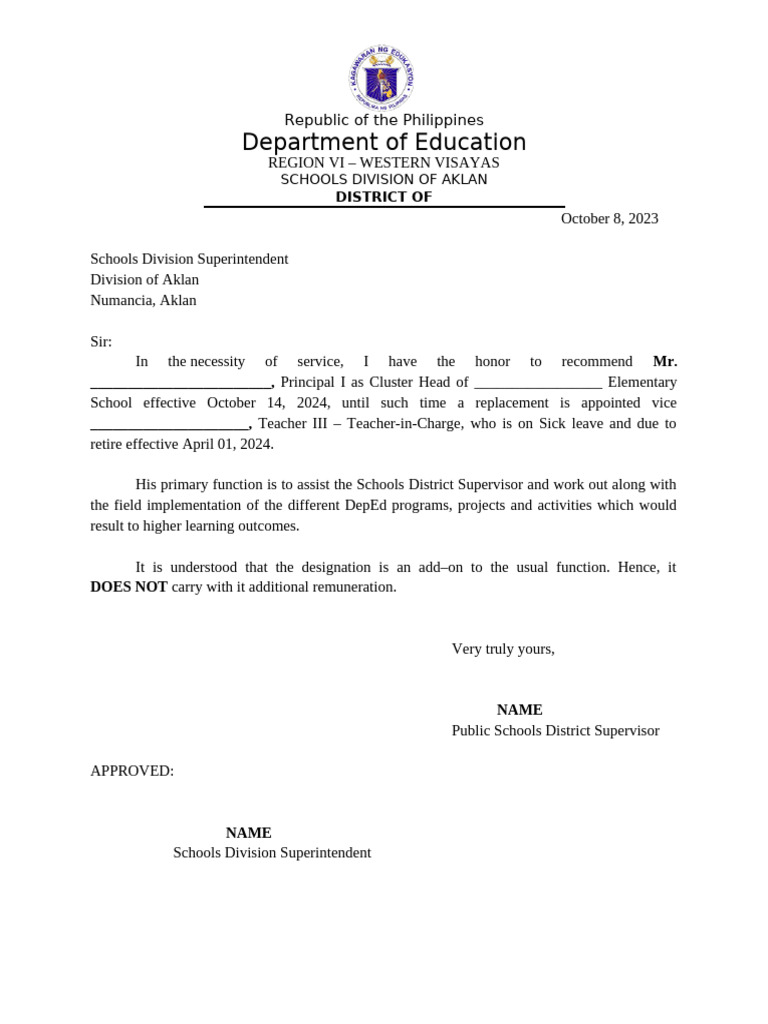 Letter Recommendation for-OIC | PDF