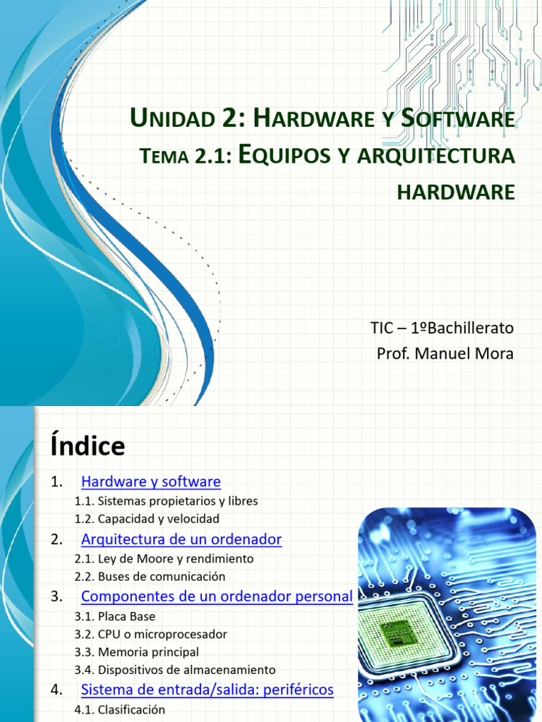 Tema 2.1 Equipos y arquitectura hardware | PDF