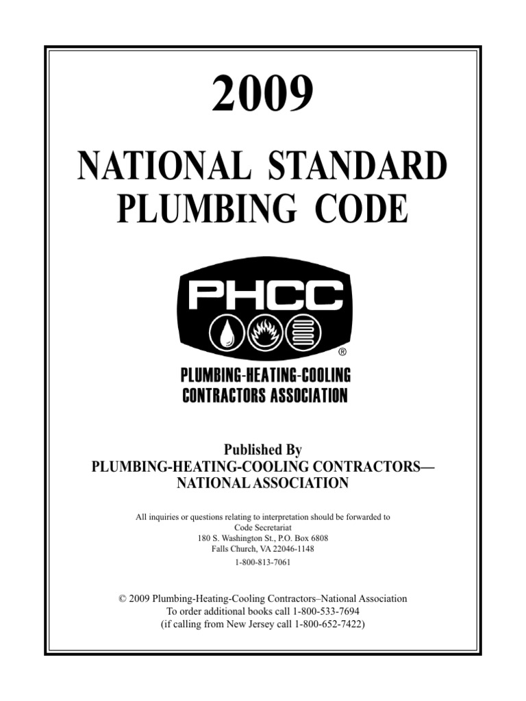 2009 National Standard Plumbing Code | PDF