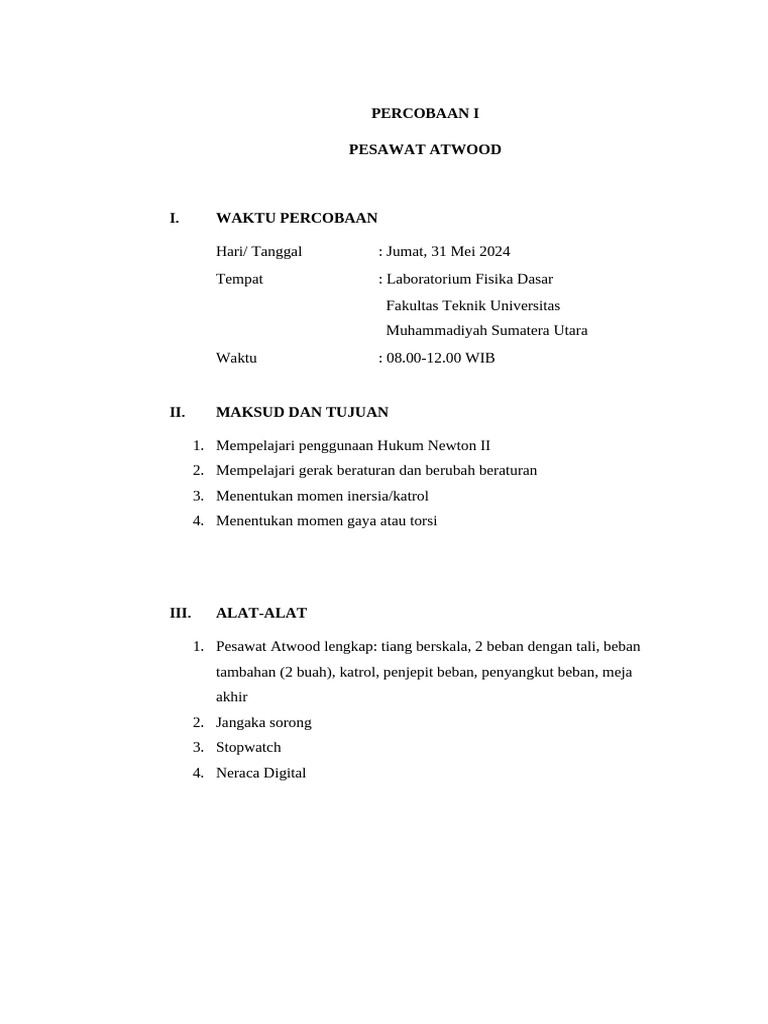 Pesawat Atwood C14 | PDF