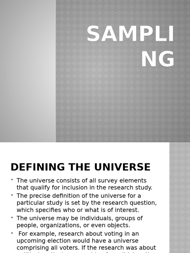 Sampling | PDF