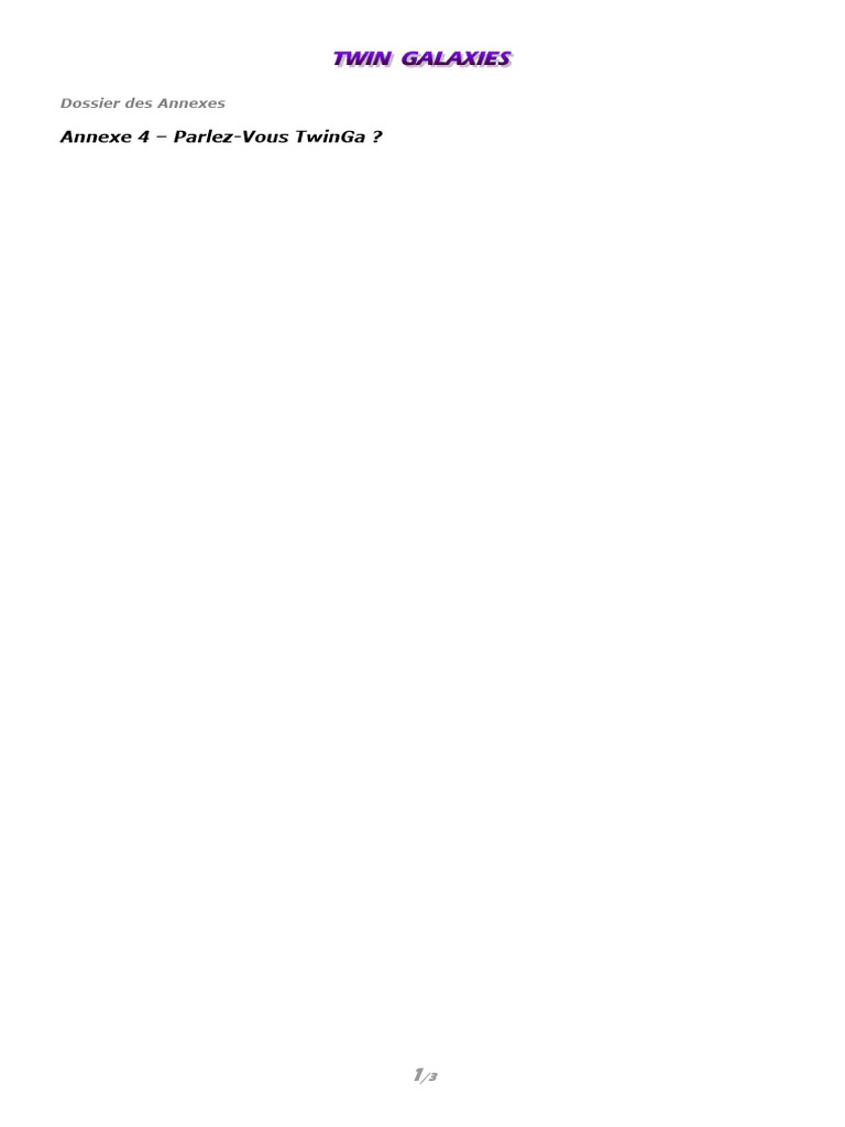 A4-Parlez Vous Twinga | PDF