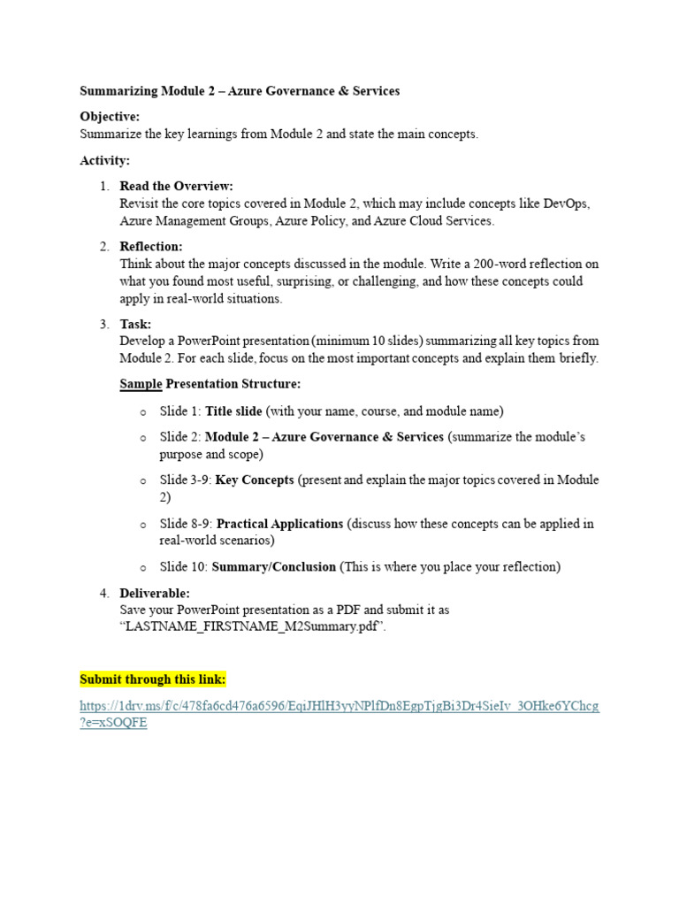 Activity 6 Module 2 Summary | PDF