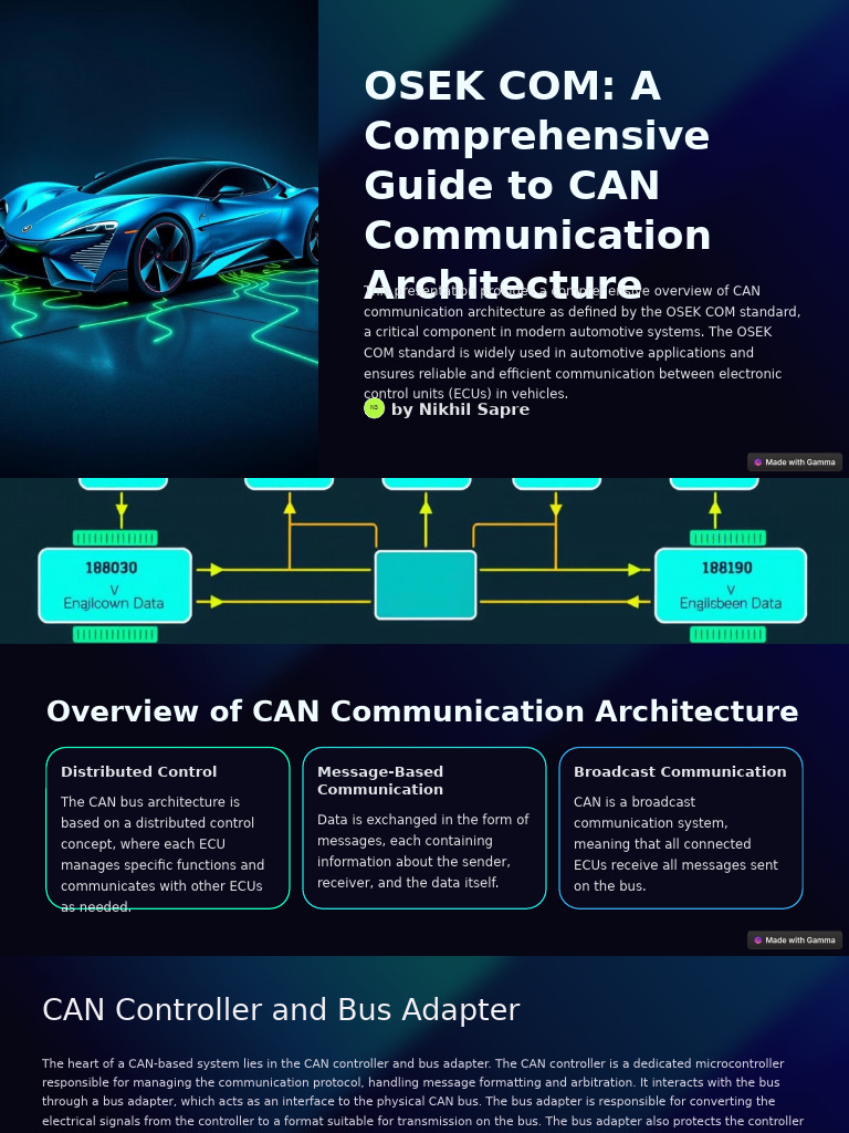 OSEK COM A Comprehensive Guide To CAN Communication Architecture | PDF | Communication | Osi Model