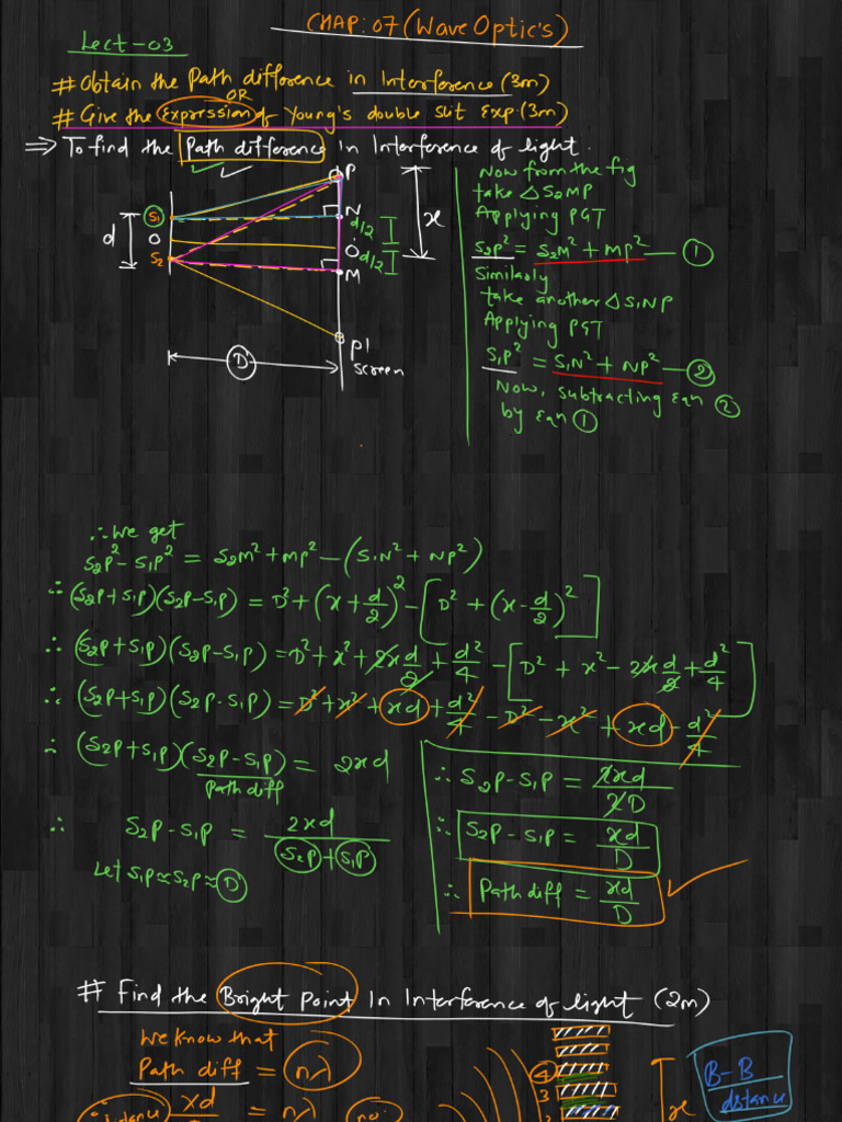 Lec No 3 Wave Optics by Ajju Sir | PDF