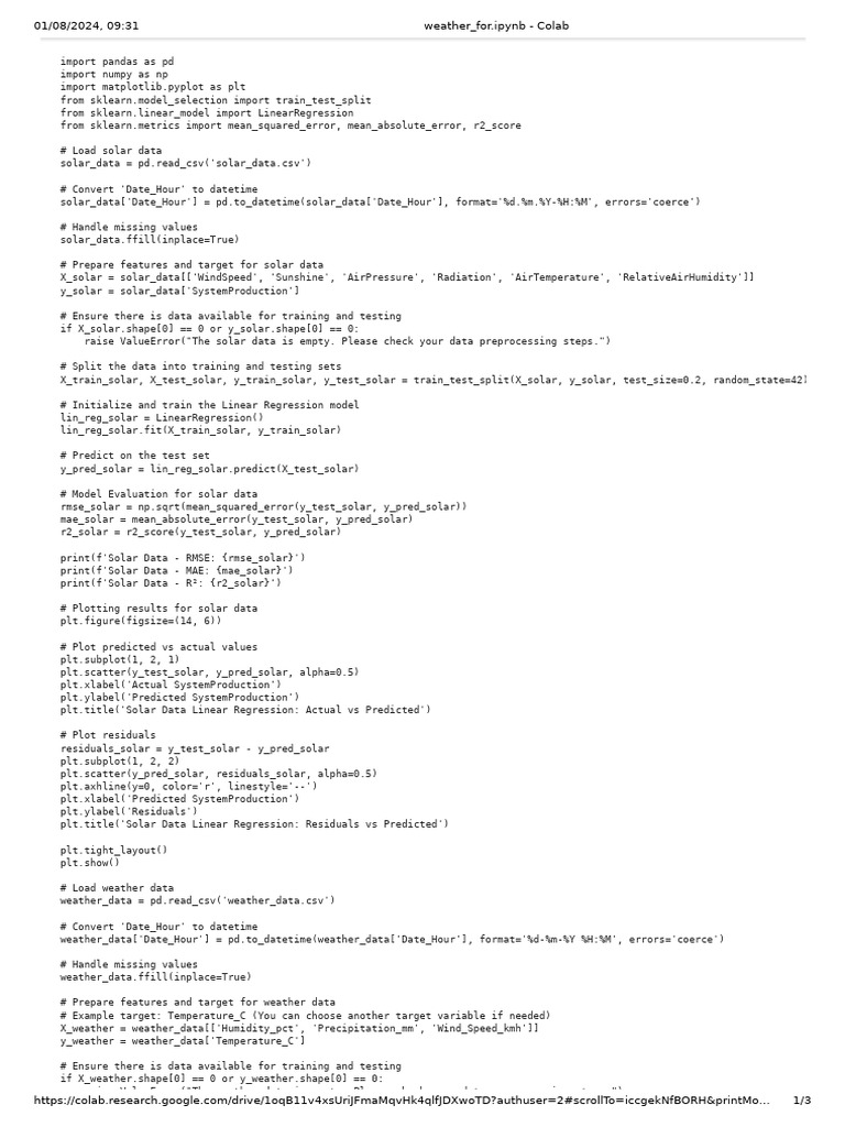 Solar Forcasting | PDF