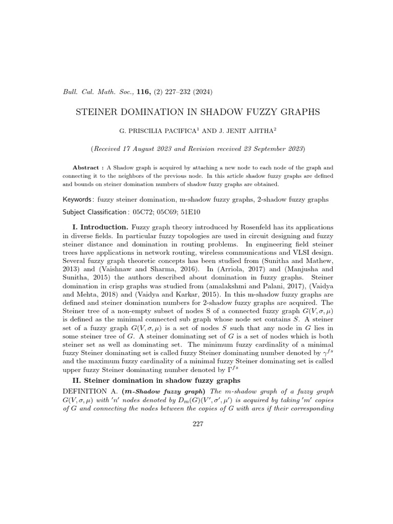 Steiner Domination Shadow Graphs | PDF | Teaching Methods & Materials