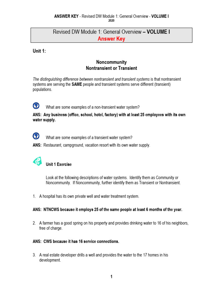 DW Module 1 Overview Answer Key | PDF