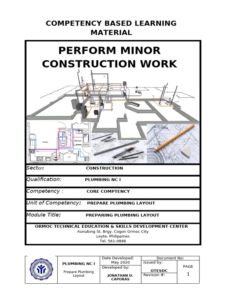 Plm1-Core 3. Perform Minor Construction Work | PDF