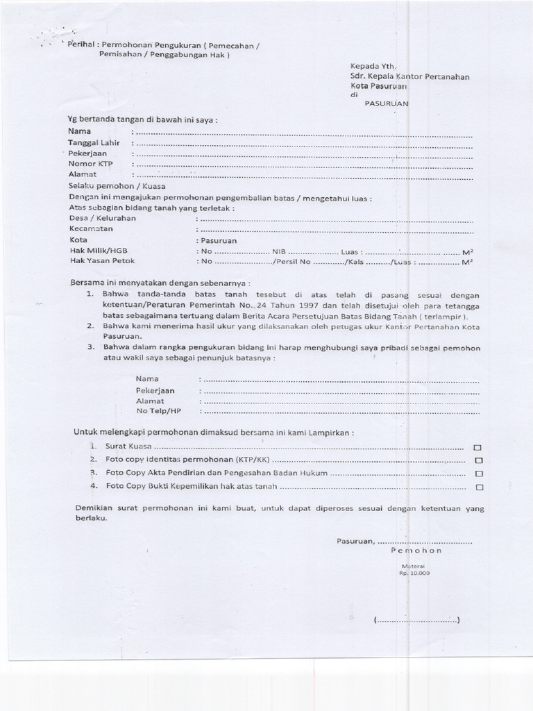 Form Ukur | PDF