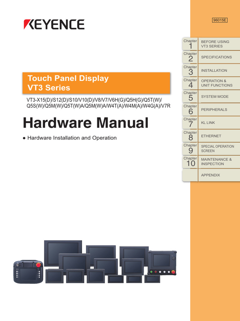 Hardware Manual: Touch Panel Display VT3 Series | PDF