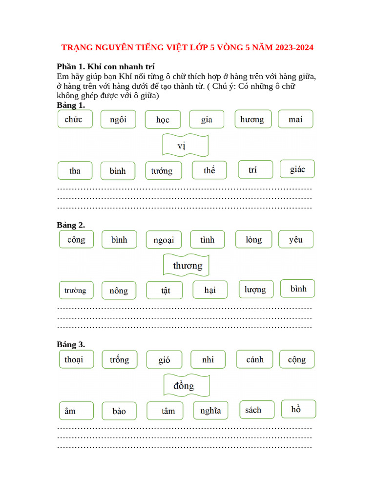 TNTV L P 5 - Vòng 5 - Thi Sơ KH o - BS | PDF