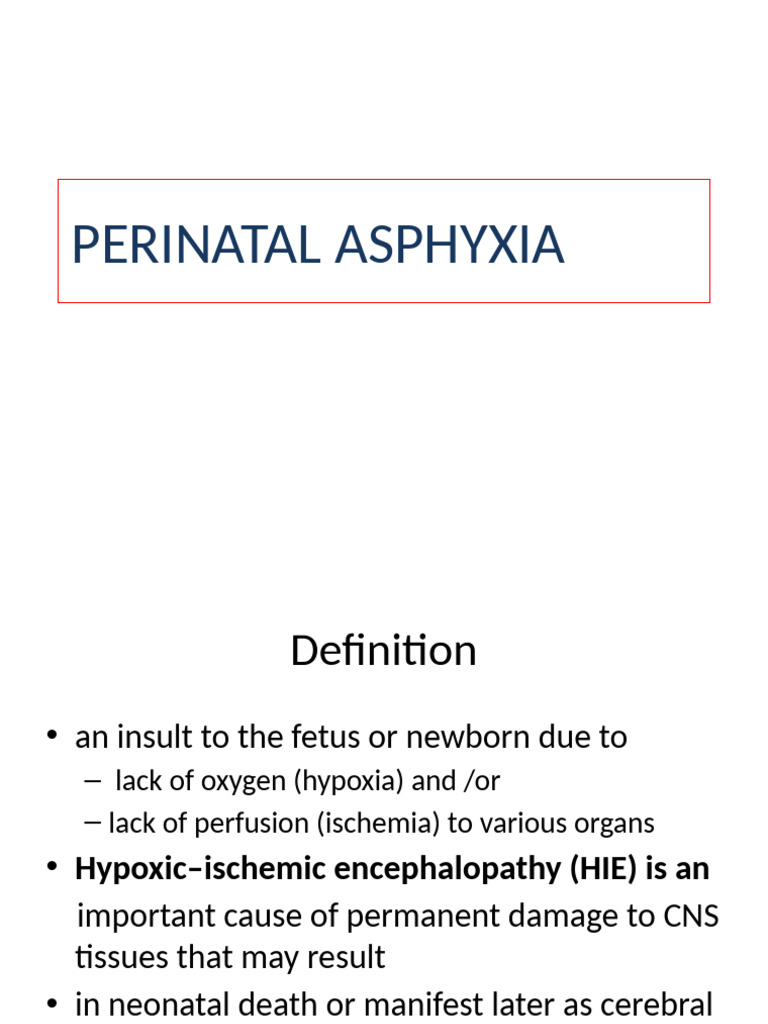 Perinatal Asphyxia | PDF