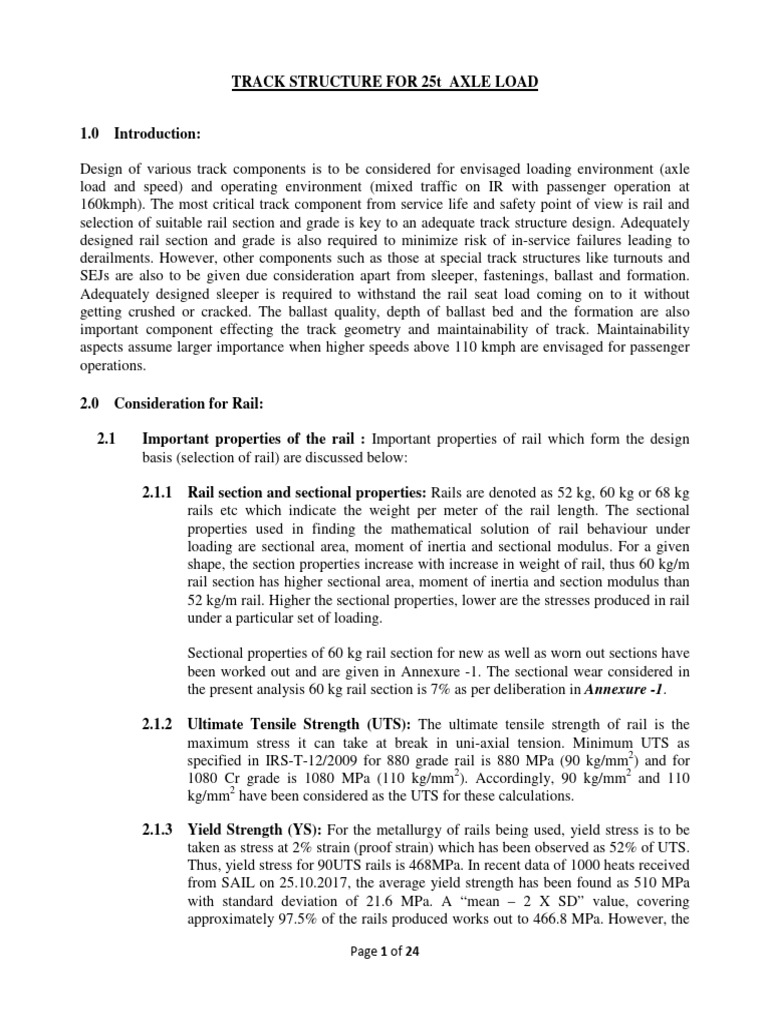 RDSO_Rail Stress Calculation | PDF