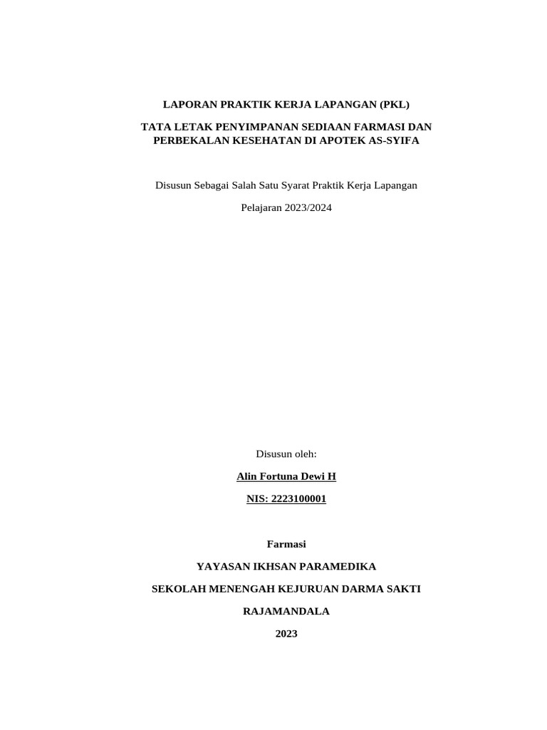 LAPORAN ALIN new (1) | PDF