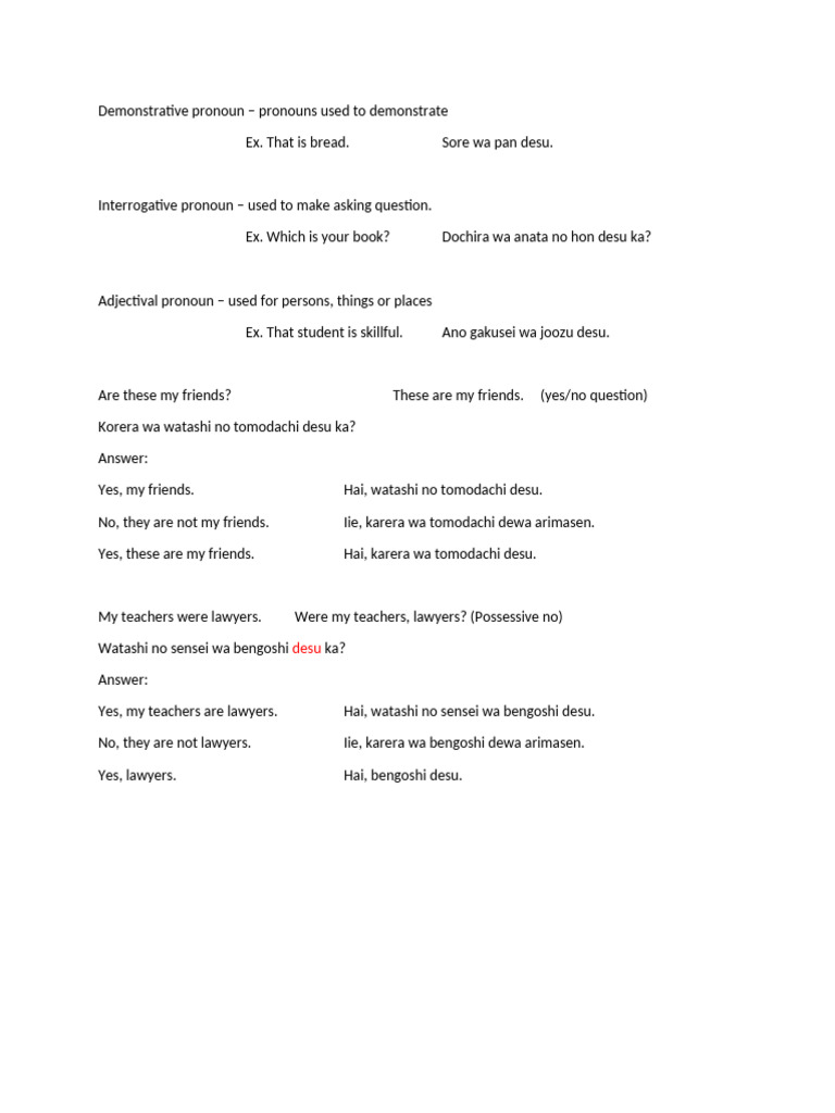 Demonstrative Pronoun - Prelim | PDF