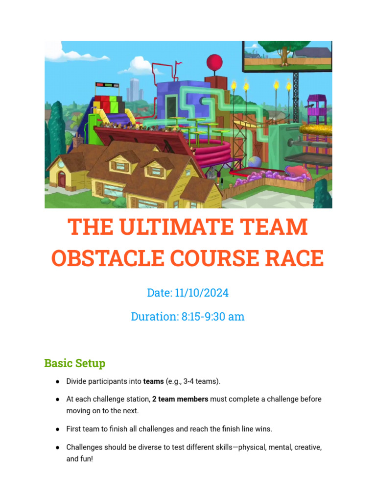 The Ultimate Team Obstacle Course Race (1) (1) | PDF