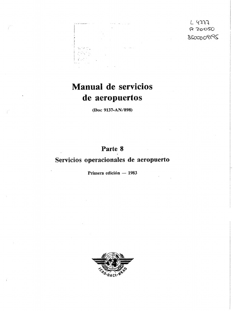 Doc 9137_8_Servicios operacionales_1 ed_1983 | PDF