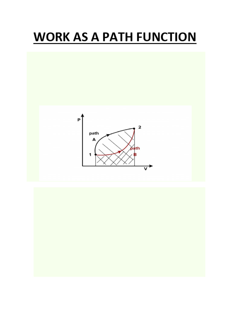 WORK AS A PATH FUNCTION | PDF