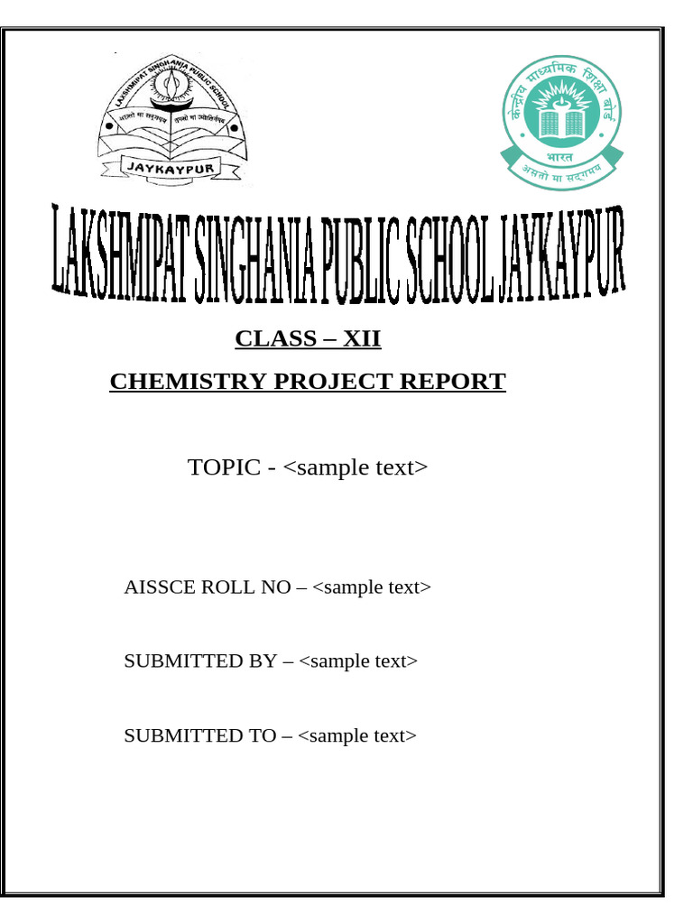 CHEM PROJECT REPORT. | PDF