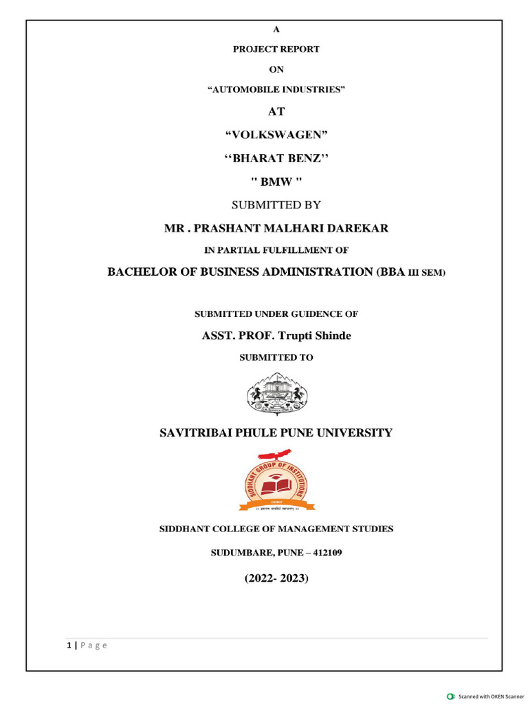 Project - Bba II Year Prashant 6 | PDF