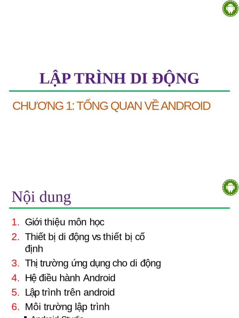 Lap Trinh Di Dong K66 B1 | PDF