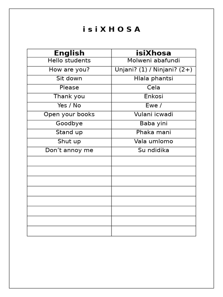 isiXhosa | PDF