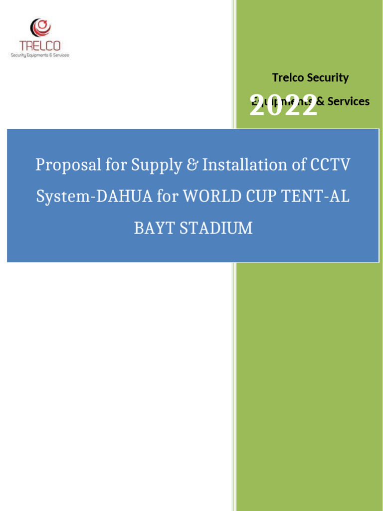 Proposal For CCTV System - Dahua - Worlcup Tent-Al Bayt Stadium - Rev01 ...