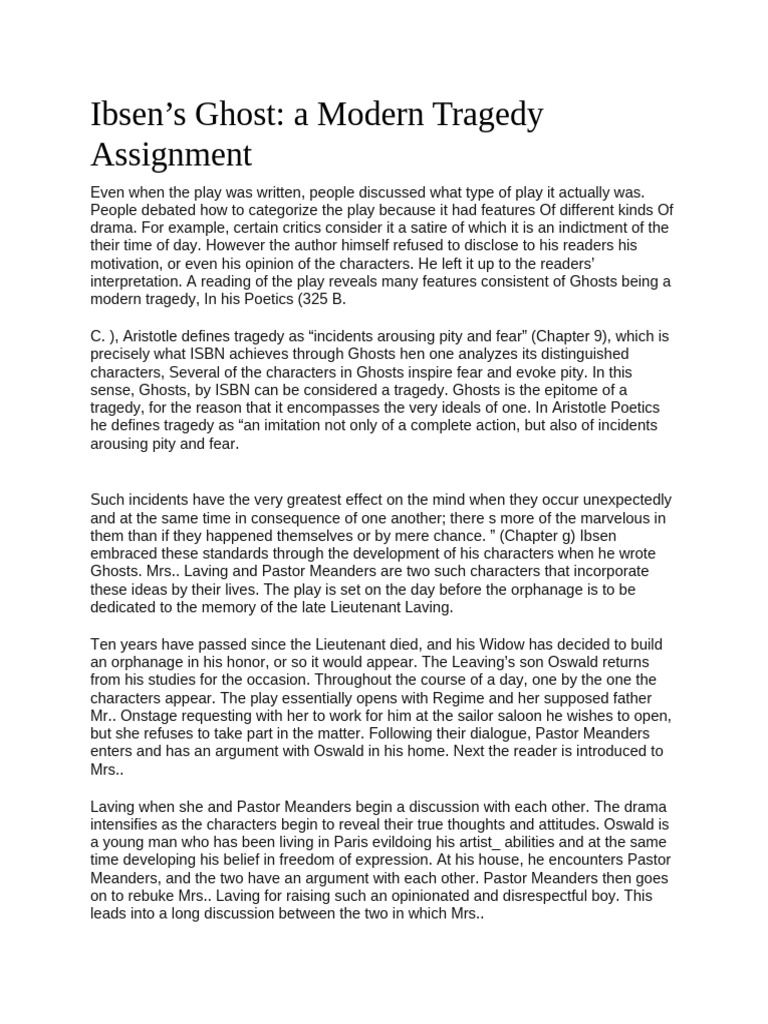Ghost As Trgedy | PDF