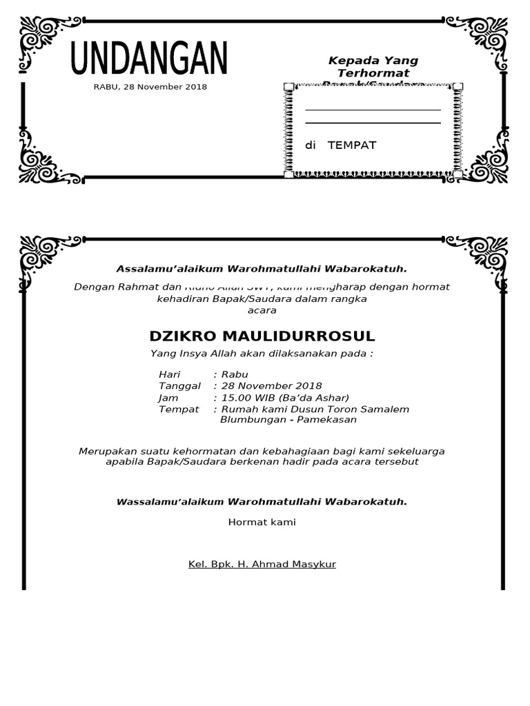 Undangan MAULID NABI | PDF