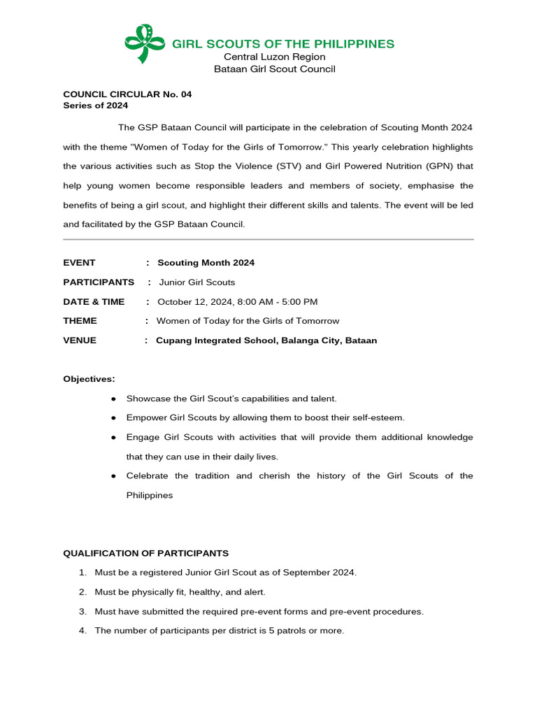 Scouting Month 2024: Empowering Girls | PDF
